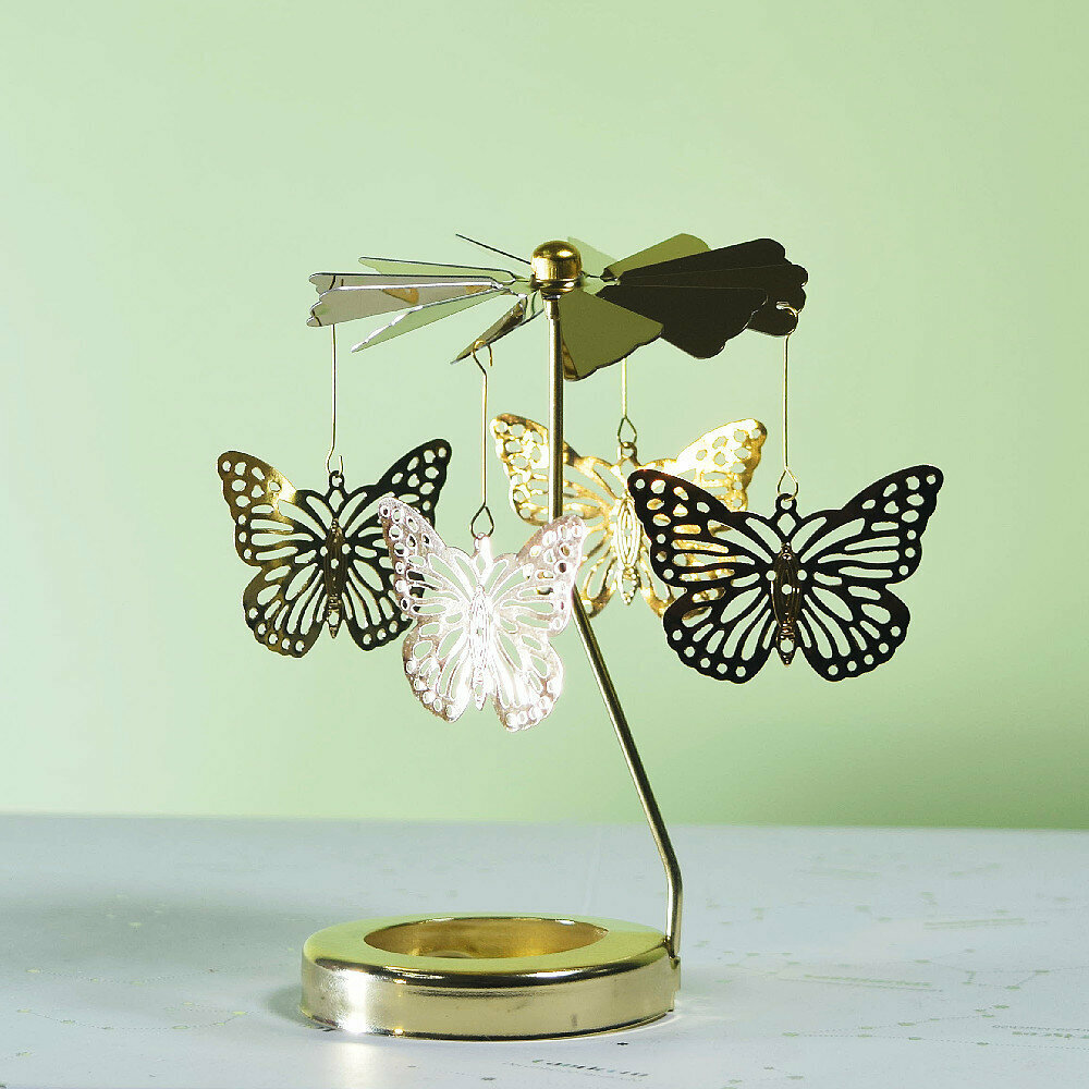 Романтическая ароматическая стеклянная чашка-карусель с оригинальной крышкой, вращающийся подсвечник в виде фонаря.