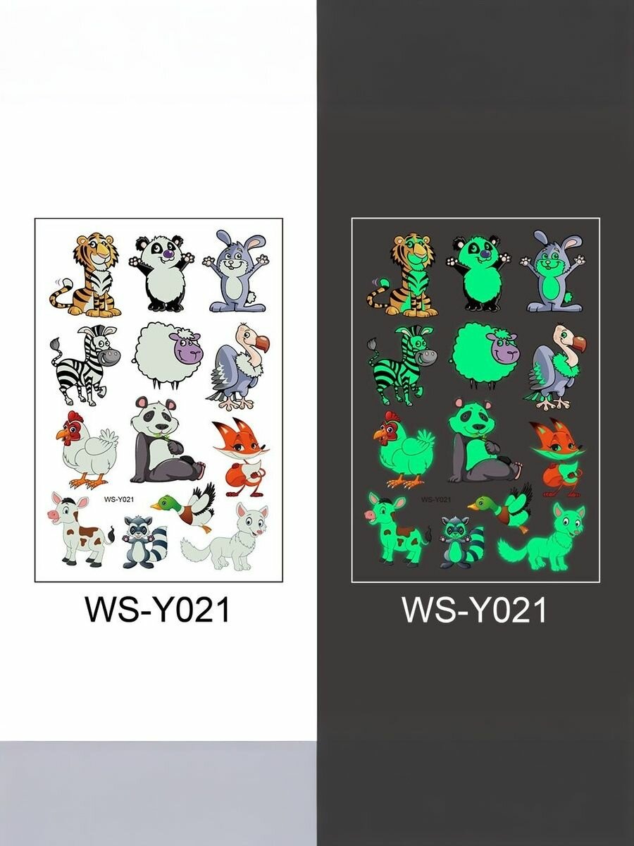 Светящаяся наклейка татуировки призрака Хэллоуина