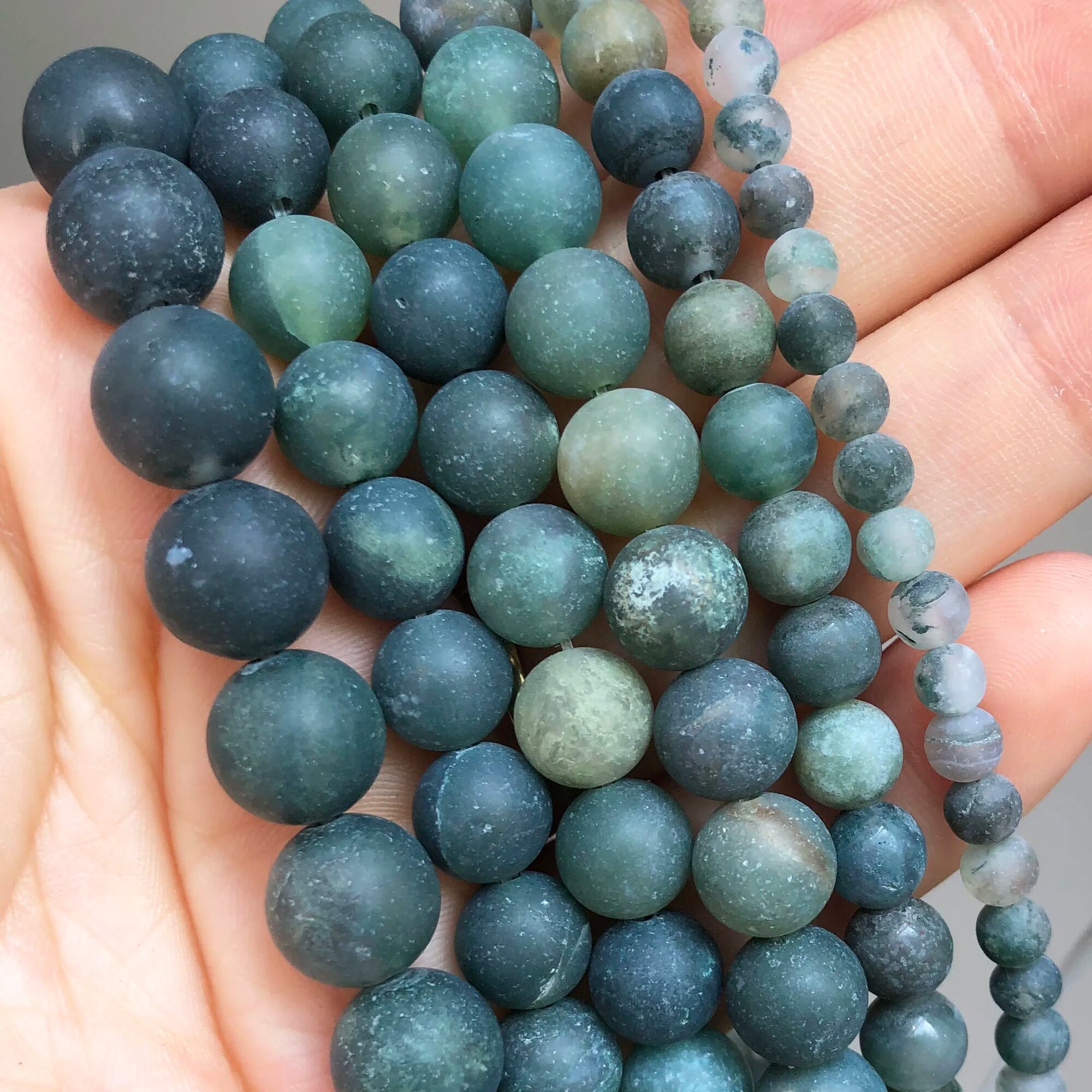 Бусины из камня xilitata лабрадорит, агат, бирюза, родонит 4 6 8 10 4mm (approx 91pcs), Moss Agate