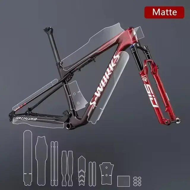 Защитная пленка для рамы велосипеда из ТПУ MTB Matte
