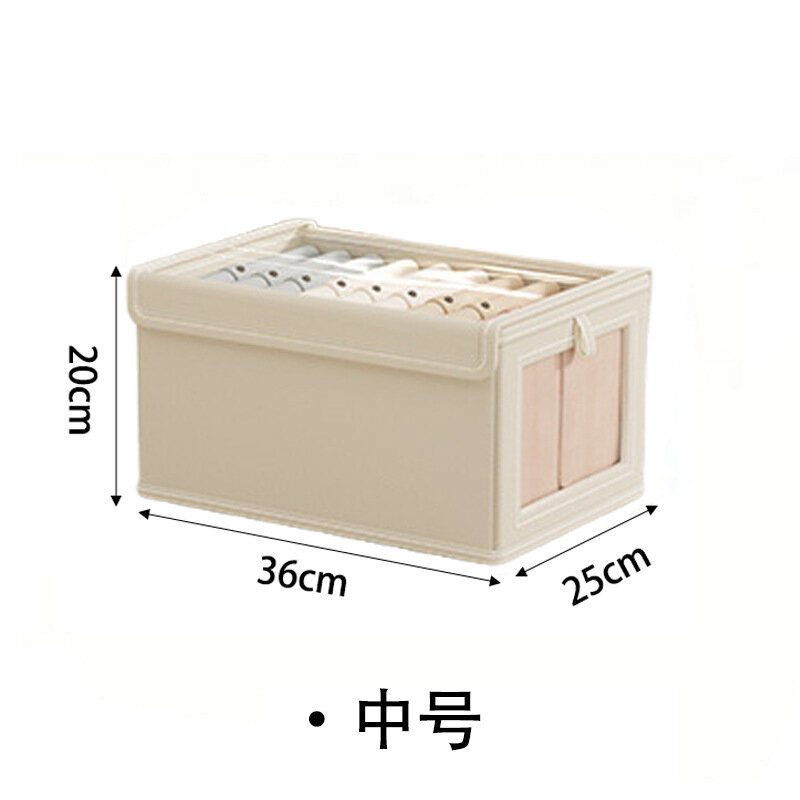 Визуальный сетчатый органайзер для одежды, коробка для хранения, ткань, хлопок, лен, контейнер для хранения одежды, домашний гардероб, японский стиль, органайзер