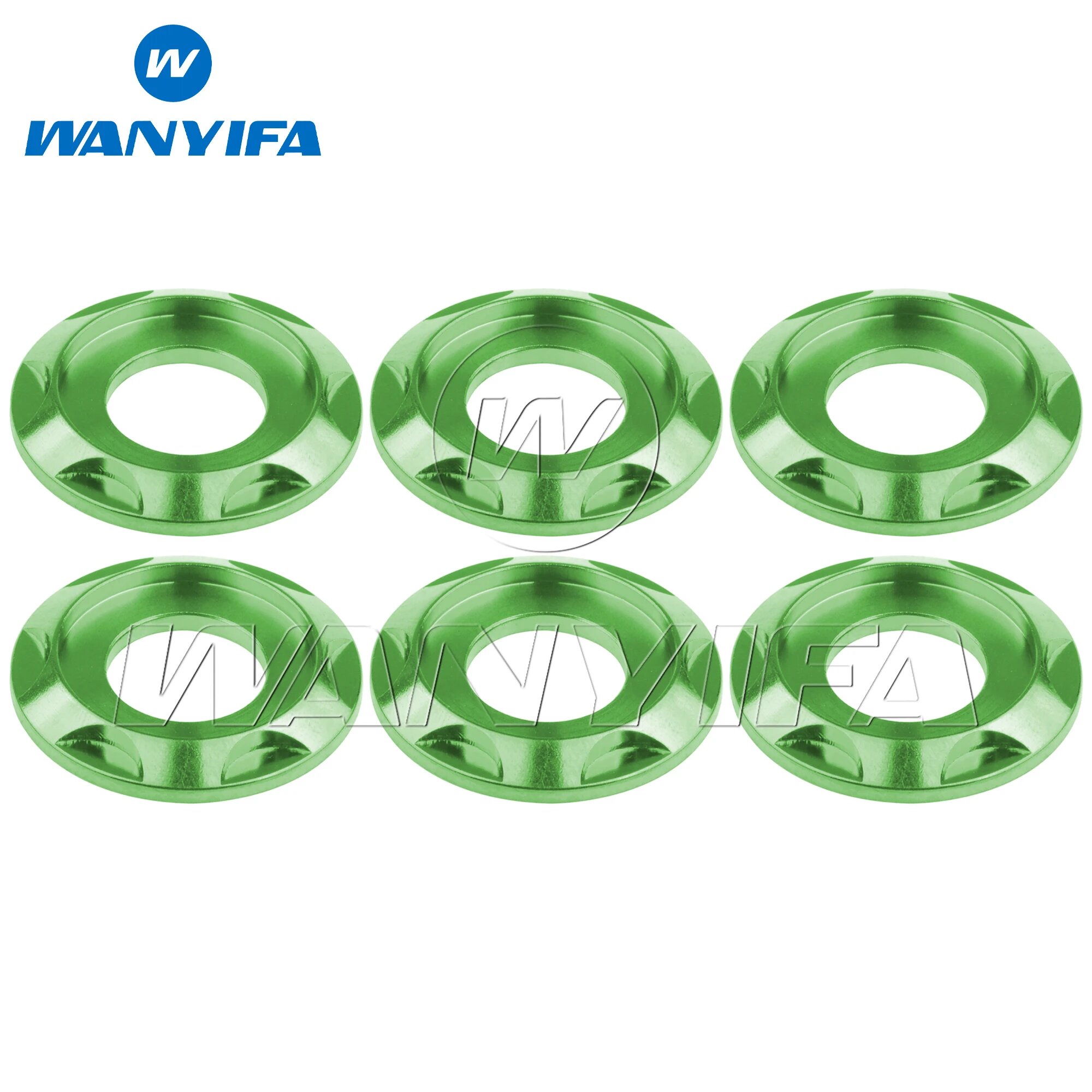Титановые шайбы Wanyifa Green M6, 6 шт.