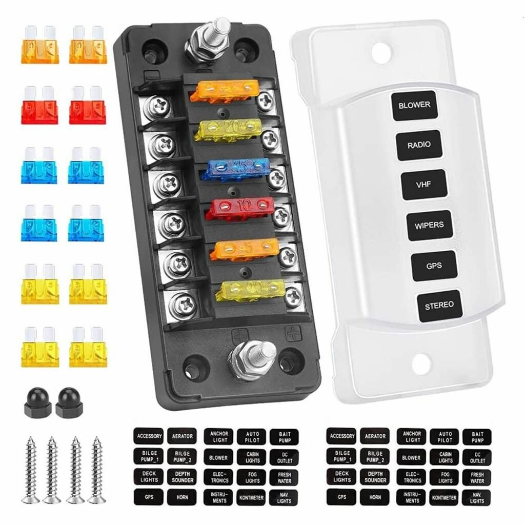 6-канальный блок предохранителей с защитой от перегрузки для автомобильной проводки