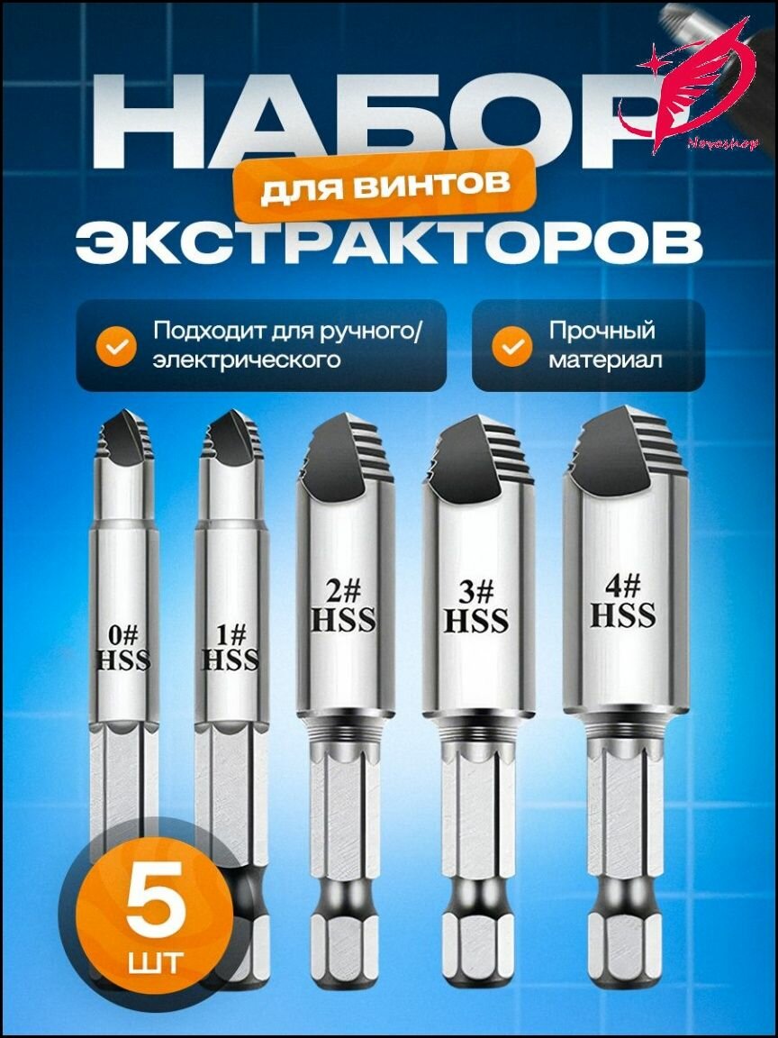 Набор для удаления сломанных саморезов и болтов