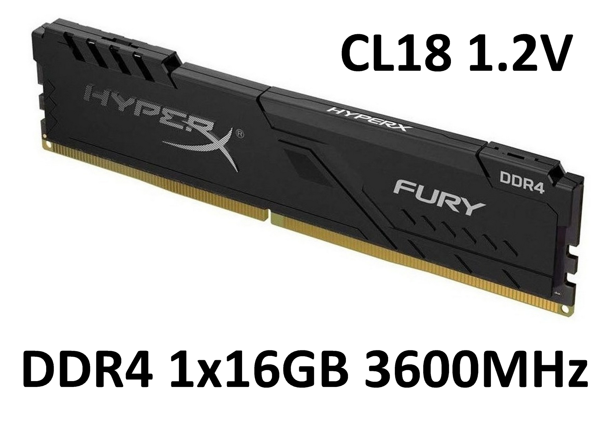 Оперативная память Kingston HyperX FURY Black DDR4 3600 MHz CL18 HX436C18FB3/16