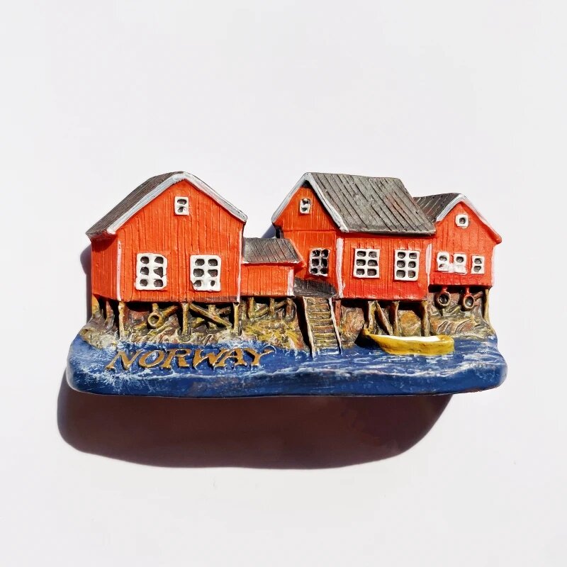 Норвегия, Острова Лофотен, маленькая рыболовная деревня, Реннер, комоделация туризма, творчество, кабина, наклейка на холодильник