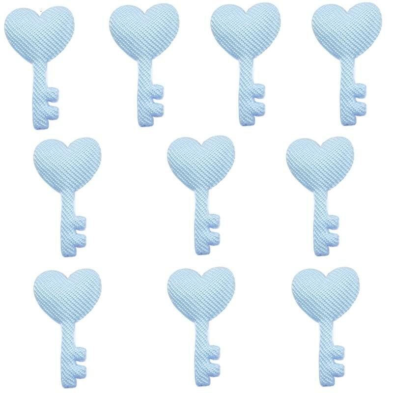 Маленький сердечный ключ для брошей, заколка для волос, Синий - 10