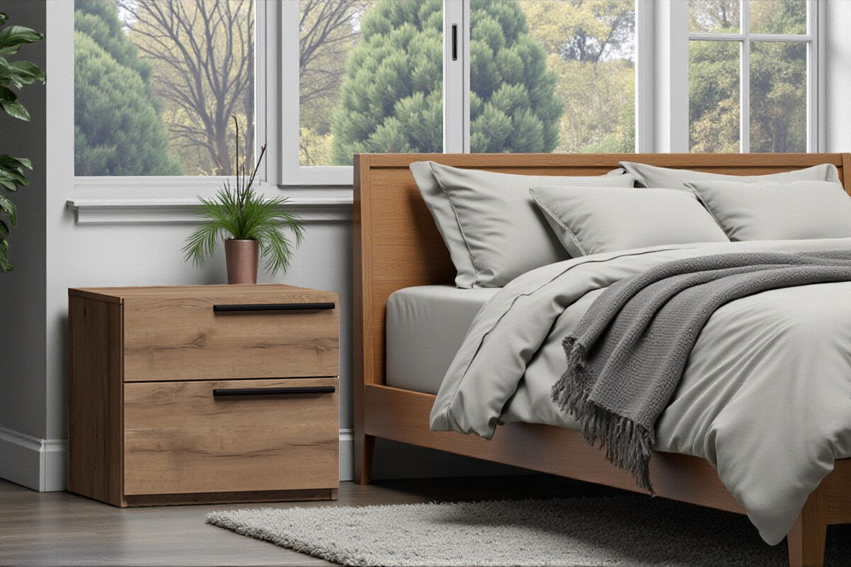 Прикроватная тумба Лорена Пакс-4 Дуб Табачный U1147 NOW 55x44x50 см, коричневый Фиеста