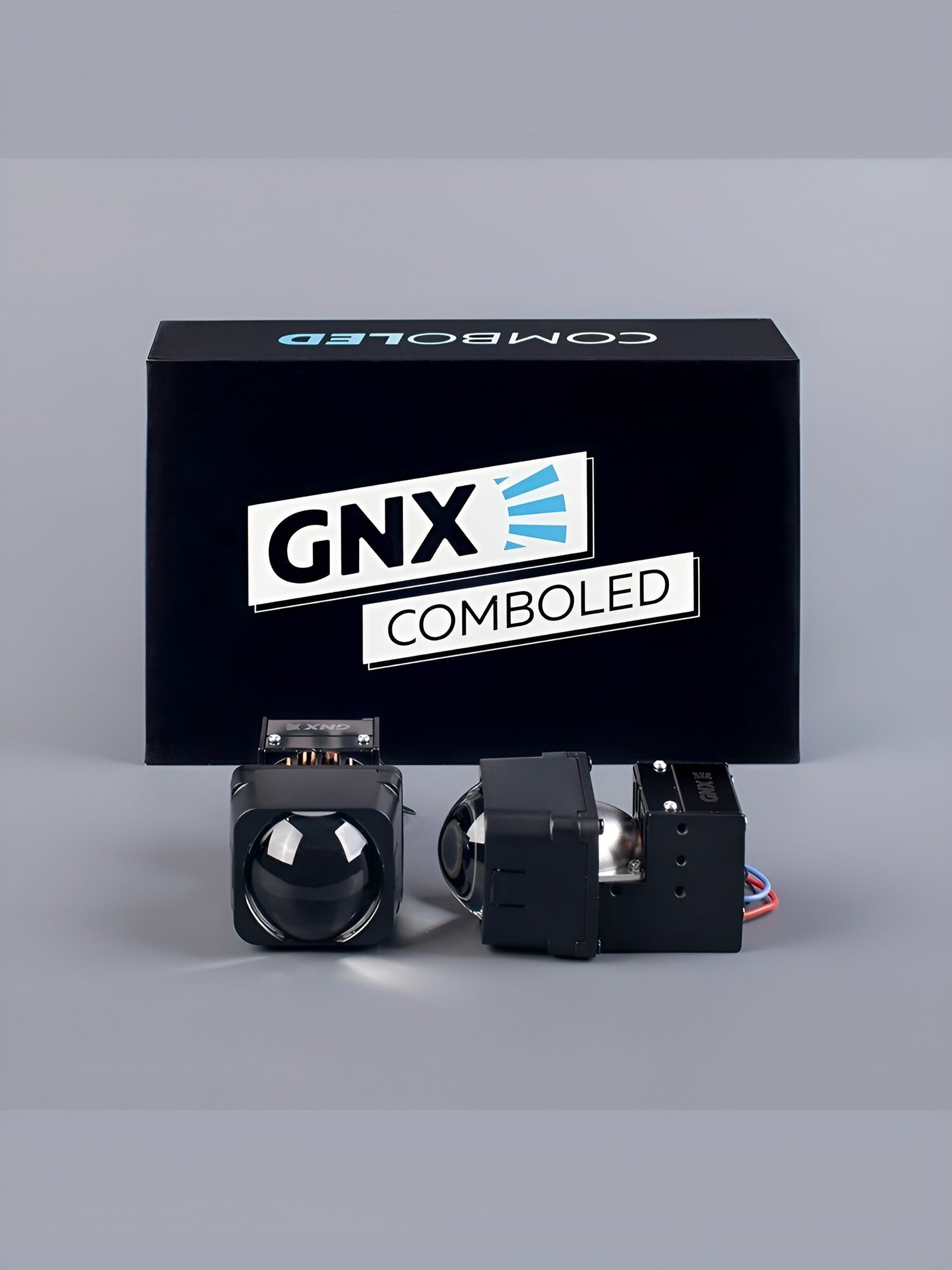 Би лед линзы 1.5 дюйма GNX ComboLed Double (2 чипа, ближний-дальний свет), 36/46W, 6000K, комплект 2 шт
