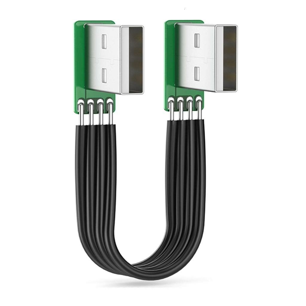 USB 2.0 удлинительный кабель, 0.5m - двойной изгиб влево