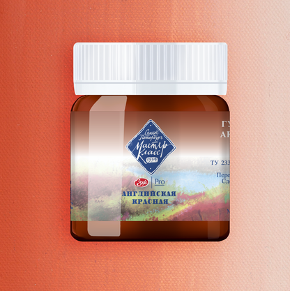Краска гуашевая художественная английская красная Мастер-Класс цв. №300 банка 40 мл