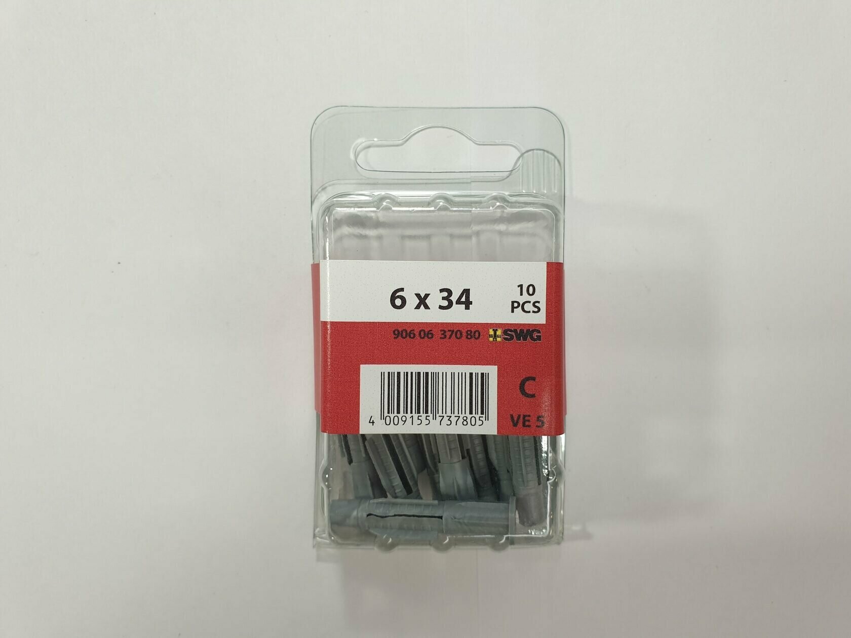 Дюбель распорный универсальный 6x34 (10 pcs) (в1 уп-5 пачек) SWG, Германия