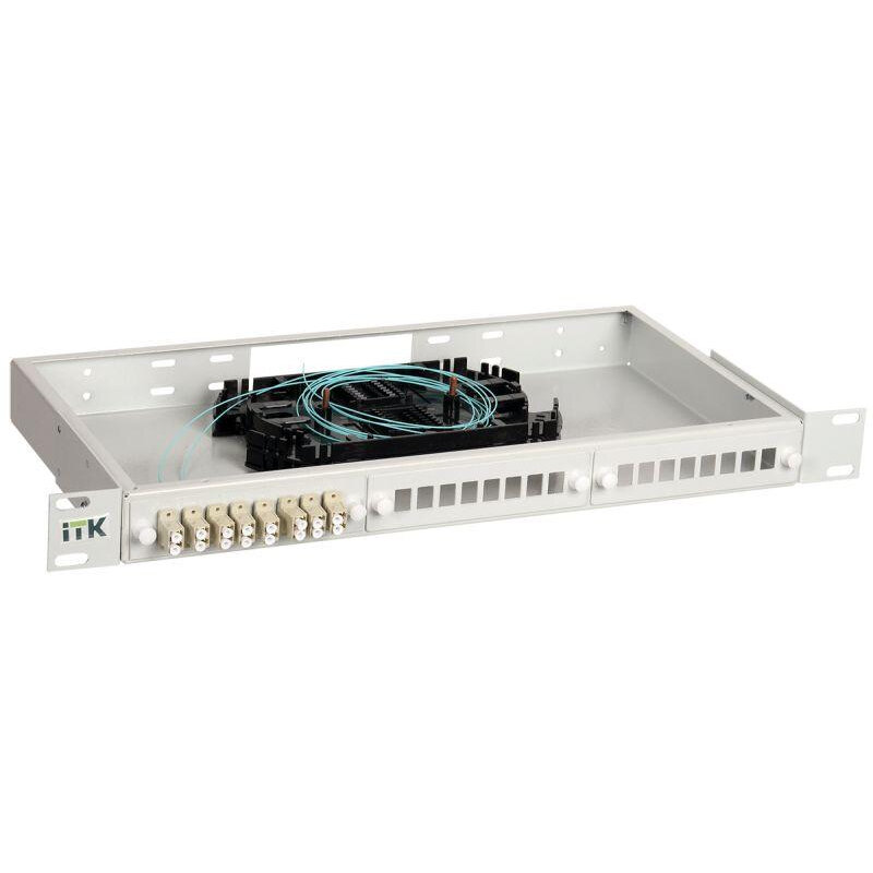 Кросс укомплектованный 1U LC (duplex) 20 портов (OM3) ITK, IEK FOBX24-1U-20LCUD03 (1 шт.)