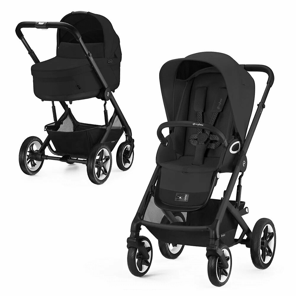Коляска 2в1 Cybex Talos S Lux BLK Moon Black с дождевиком
