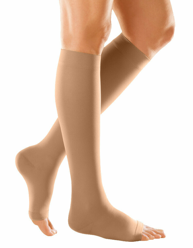 Лечебно-профилактические медицинские компрессионные гольфы 1 класса Medi Duomed с открытым носом (пальцы открыты)