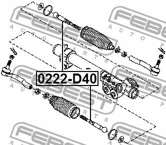 Тяга рулевая FEBEST 0222D40