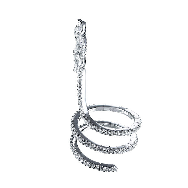 Кольцо, серебро, 925 проба, фианит