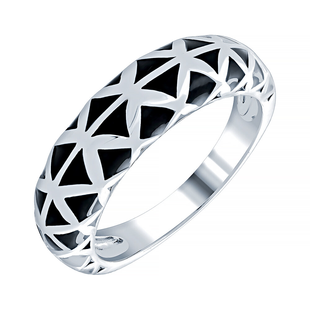 Кольцо, серебро, 925 проба, эмаль
