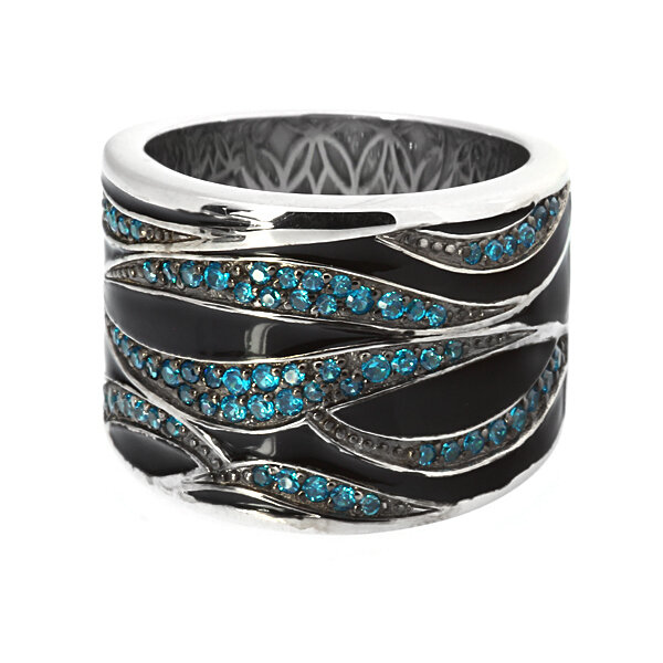 Кольцо, серебро, 925 проба, фианит