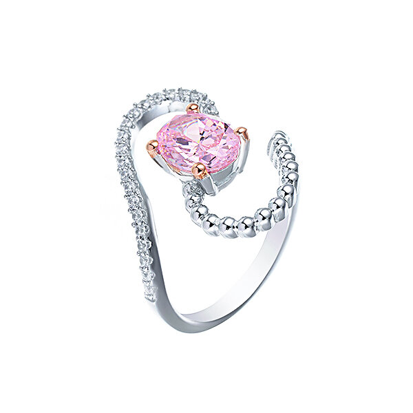 Кольцо, серебро, 925 проба, фианит