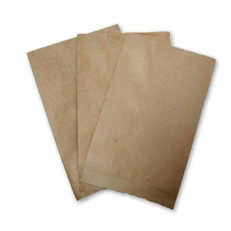 Пакет бумажный 140х60х370мм крафт 40г плоское дно уп/100шт