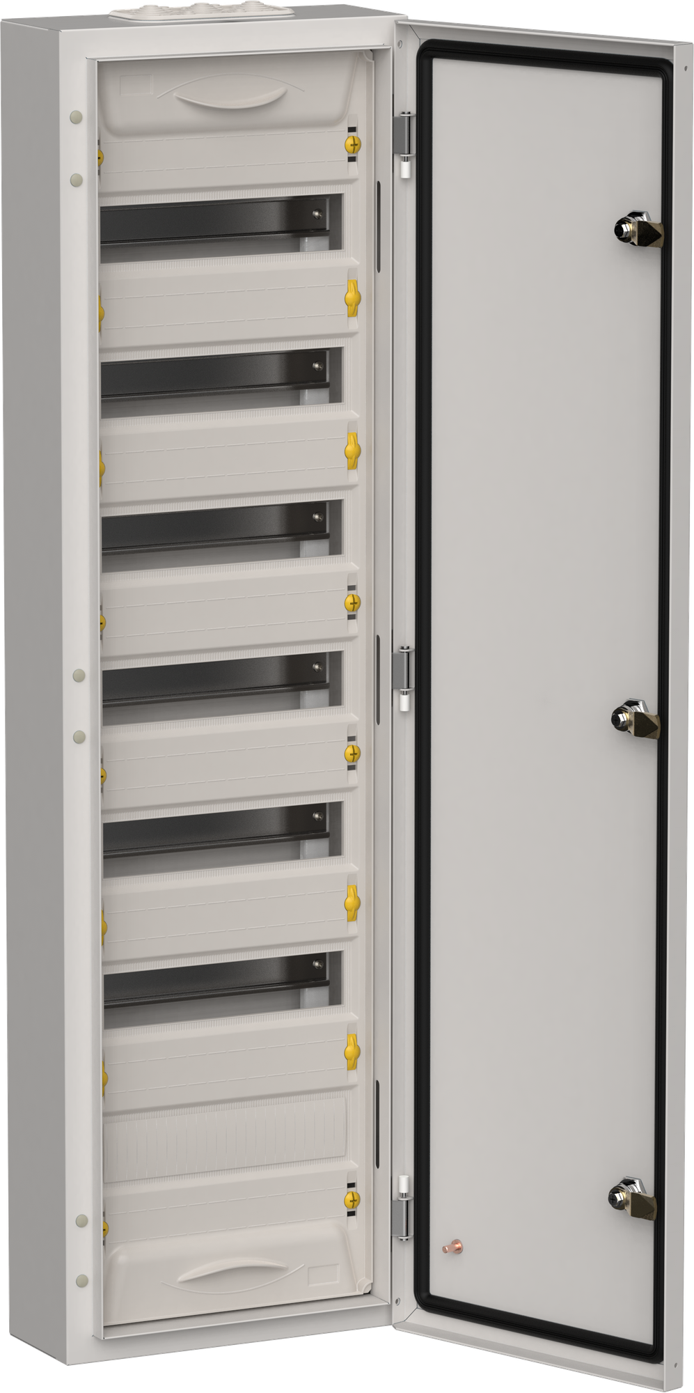 TITAN 5 Корпус металлический ЩРн-84 (1х84) 1085х310х140мм IP54 серый (одна дверь) IEK