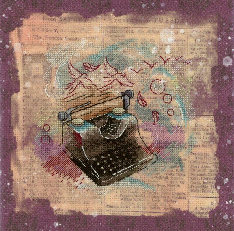 Набор для вышивания М. П. Студия #РК-855 Я Вам пишу, Счетный крест, 12 x 12 см