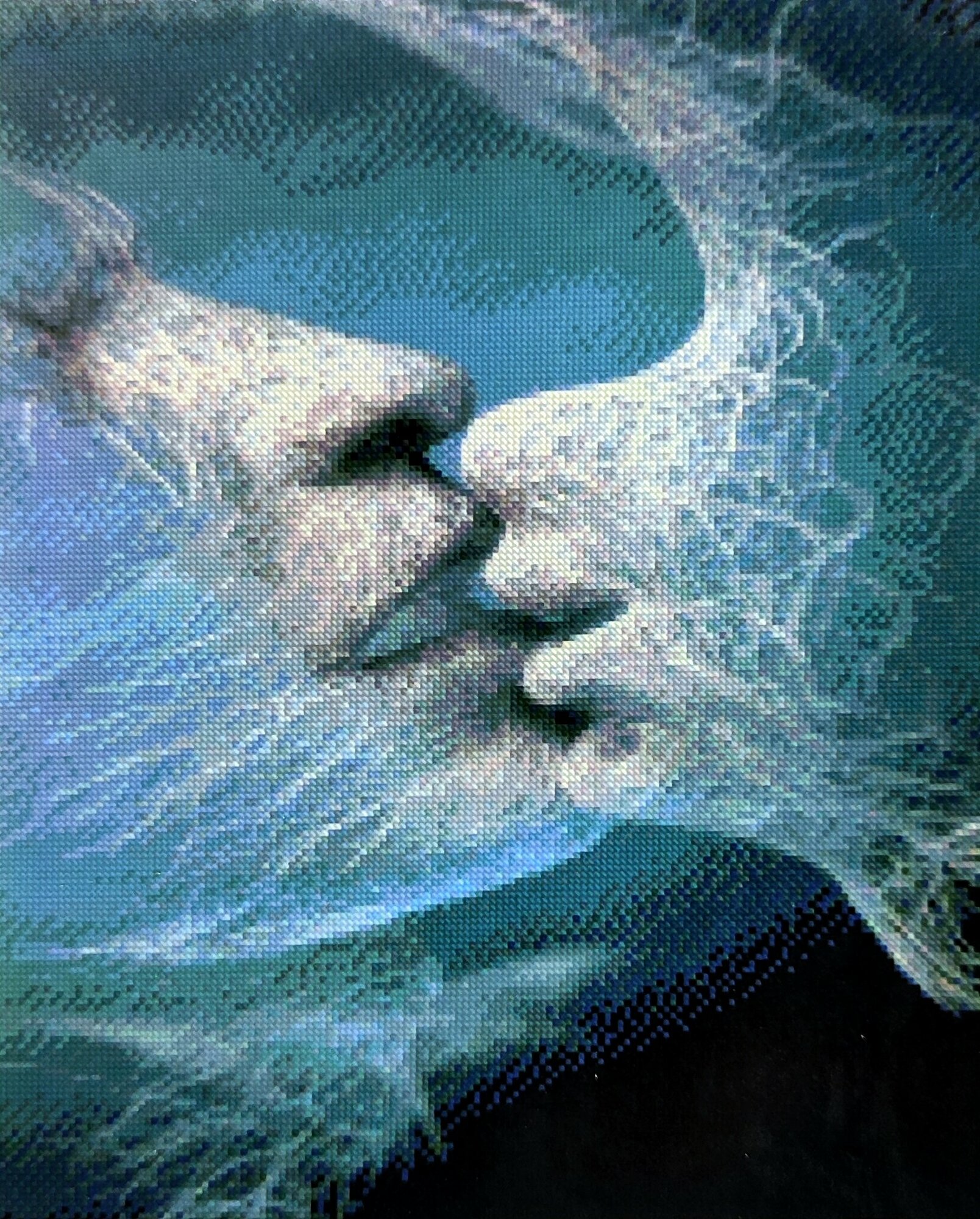 Алмазная мозаика , любовь, парень девушка 40x50, квадратные стразы попарт, лицо, глаз, губы, абстракция, фьюжн, космос