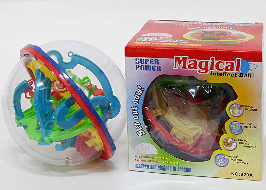 Головоломка Icoy toys Шар-лабиринт LXP-929A красный/синий/желтый