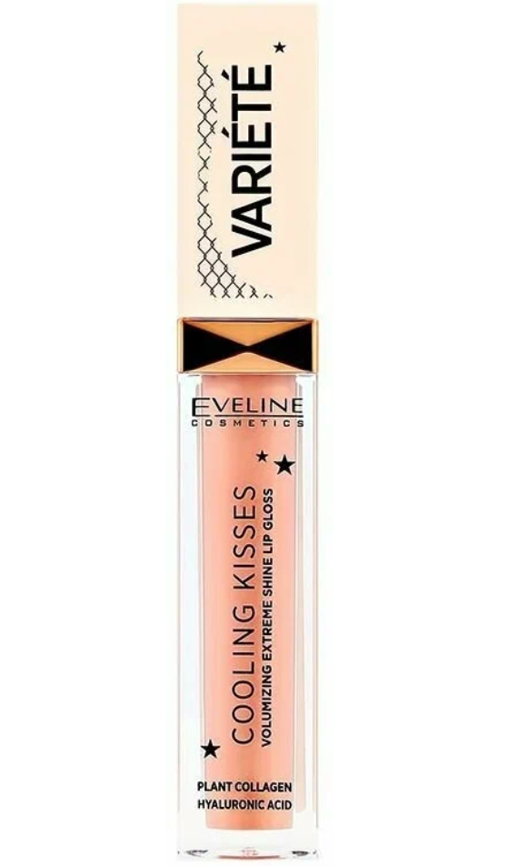 EVELINE COOLING KISSES Охлаждающий блеск для увеличения объема губ VARIETE №02 6,8мл