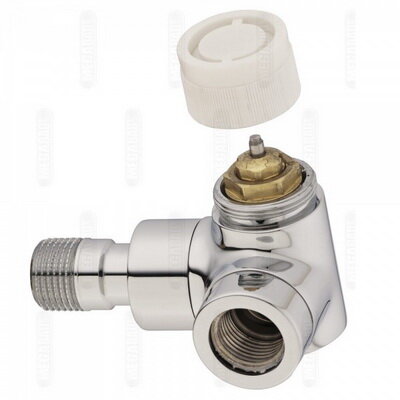 Oventrop Термовентиль "E" угловой трехосевой правый, хром 1/2 art 1163453