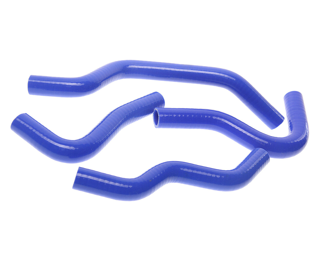 Патрубок ГАЗ-3302 дв. ЗМЗ-406 отопителя комплект 4шт. синий силикон MEGAPOWER