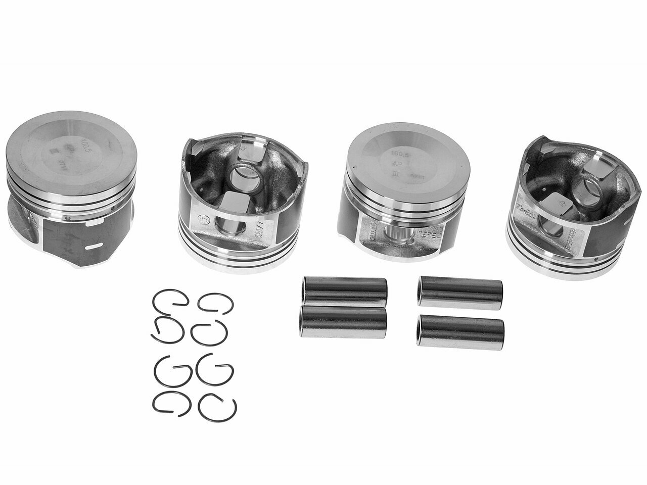 Поршень двигателя УАЗ дв. УМЗ-421 d=100.5мм (4шт.) (поршень, п/п, ст/к, п/к) эксперт мотордеталь
