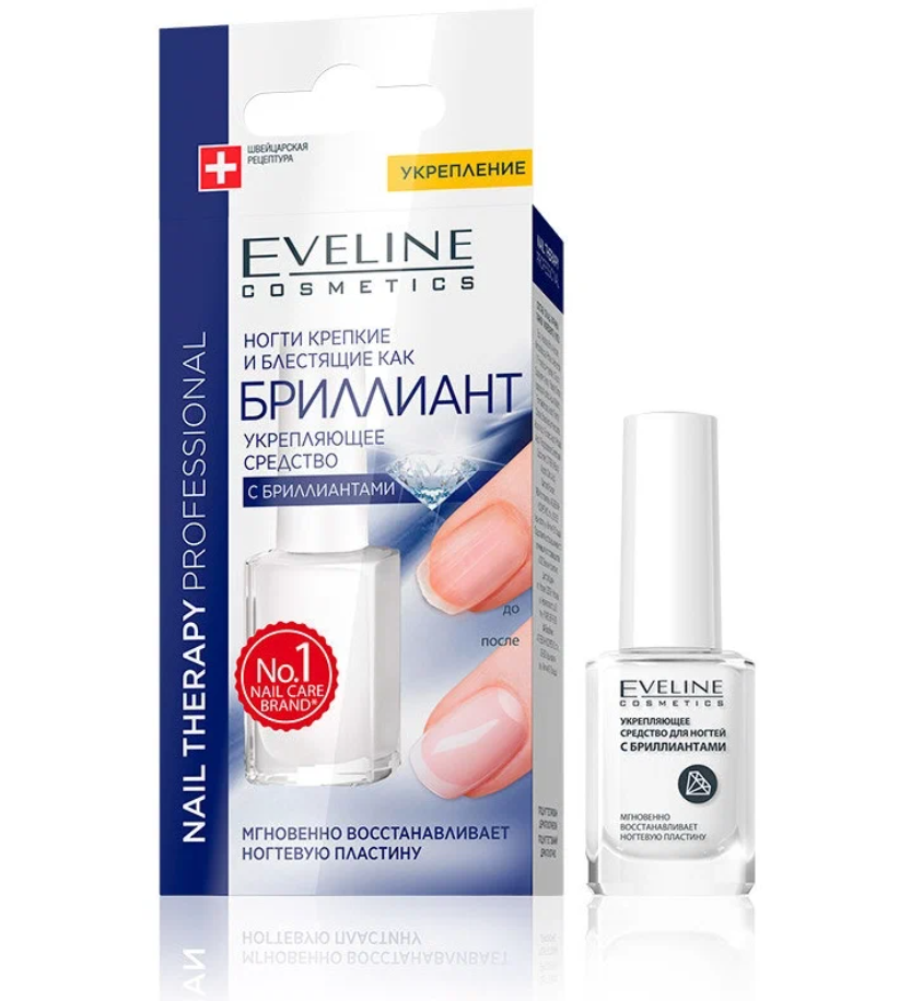EVELINE Nail Therapy бриллиант Укрепляющее средство с бриллиантами 12мл