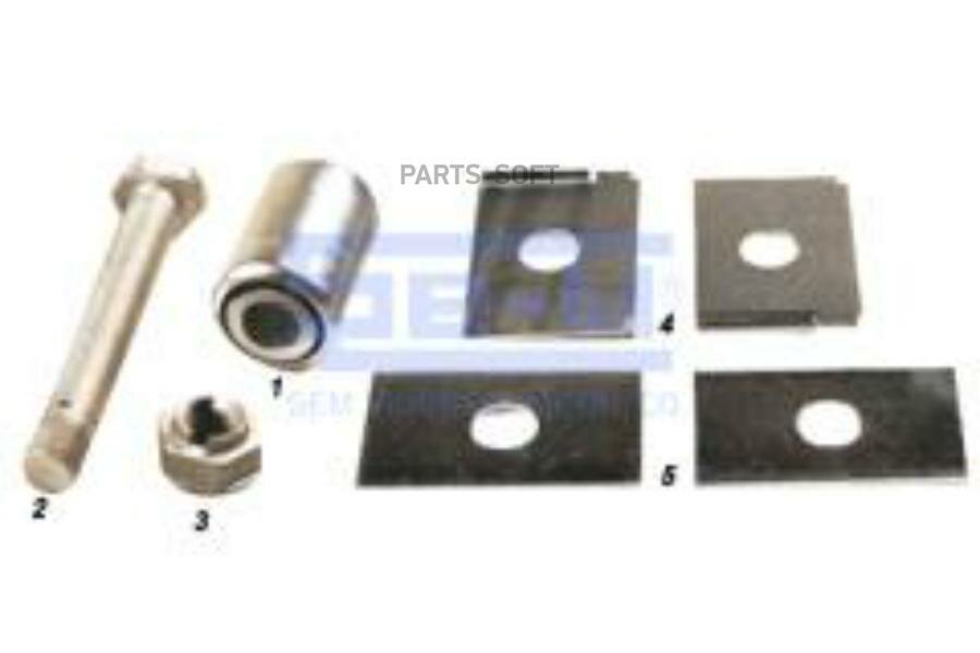 Р/к пальца рессоры! болт, гайка,4пластины, с/бл цилиндр 30x68x104 (AR/EO/EM/EU) SAF Se-M арт. 9163