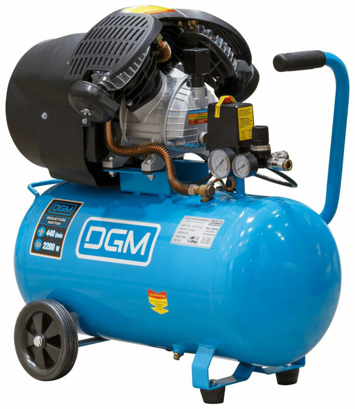 Компрессор DGM AC-254 (440 л/мин, 8 атм, коаксиальный, масляный, ресив. 50 л, 220 В, 2.2 кВт)