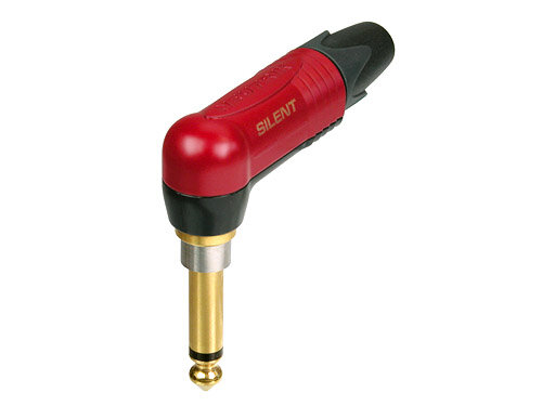 NEUTRIK NP2RX-AU-SILENT моно-джек, угловой, 6.3 мм, металл, SILENT-выключатель