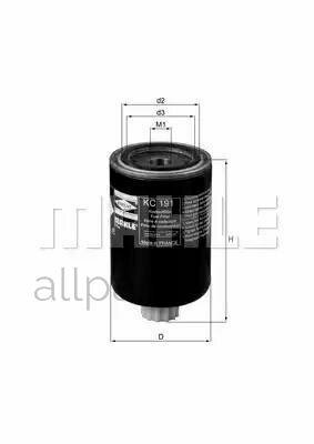 MAHLE KC191 фильтр топливный! со сливом, 13/16-18 h168\ CUMMINS, CASE