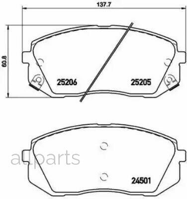 BREMBO P30056 Колодки тормозные дисковые передние
