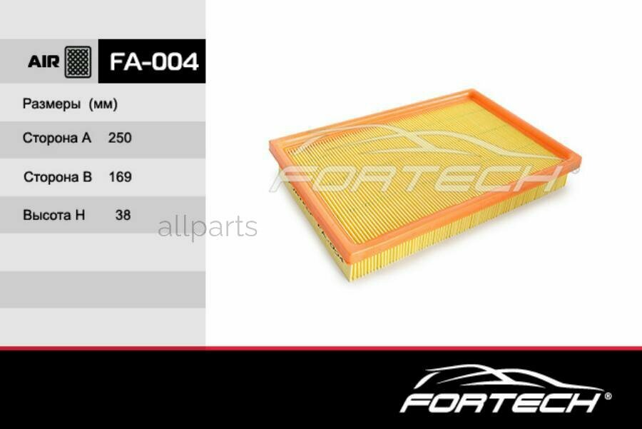 FORTECH FA004 Фильтр воздушный hyundai accent 1.3-1.6l mazda 626 2.0l