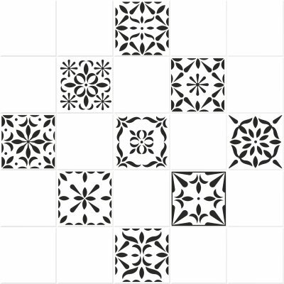 Наклейка в ванную комнату «Карусель набросков»