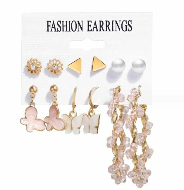 Серьги с подвесками, искусственный камень