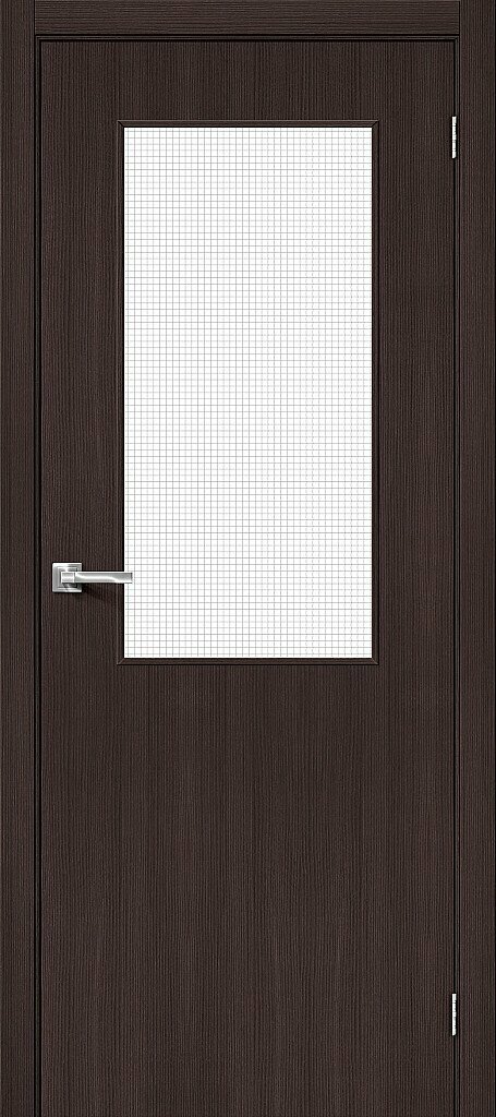Дверь Браво-7 / Цвет Wenge Melinga / Стекло Wired Glass 12,5 / Двери Браво