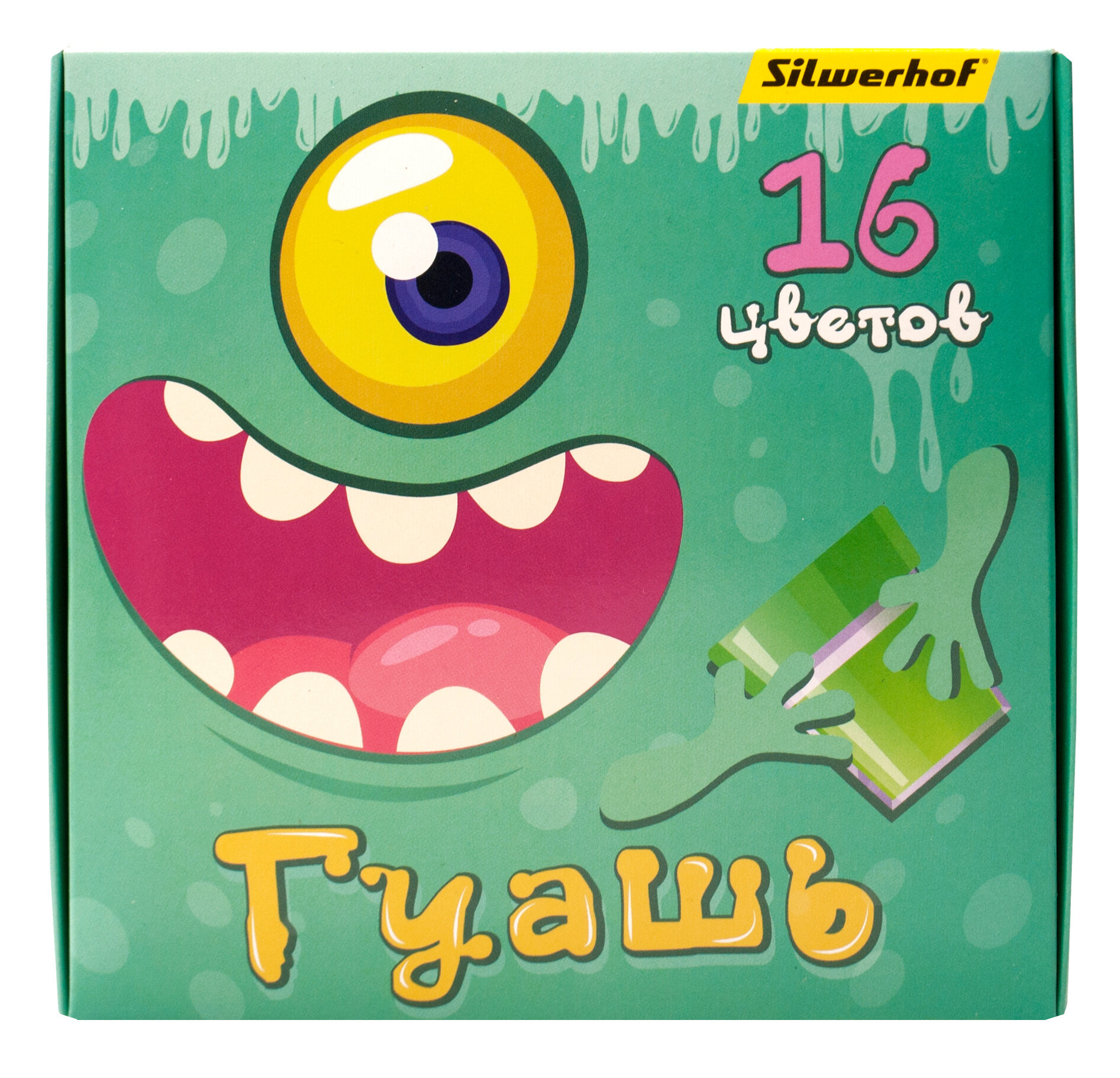 Гуашь Silwerhof Монстрики 16цв. бан. 20мл. картон. кор