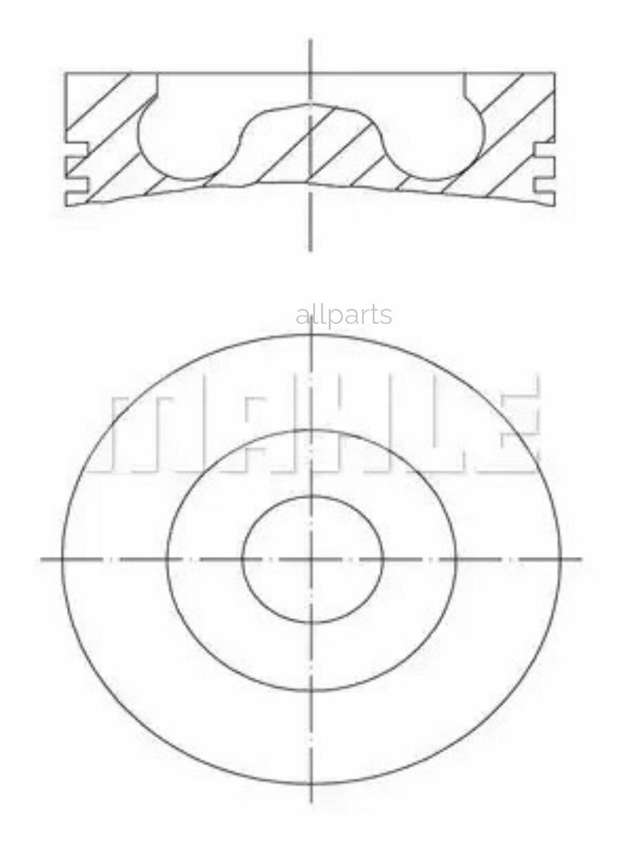 MAHLE 0160702 поршень! d86.5\Ford Transit/Mondeo 2.2