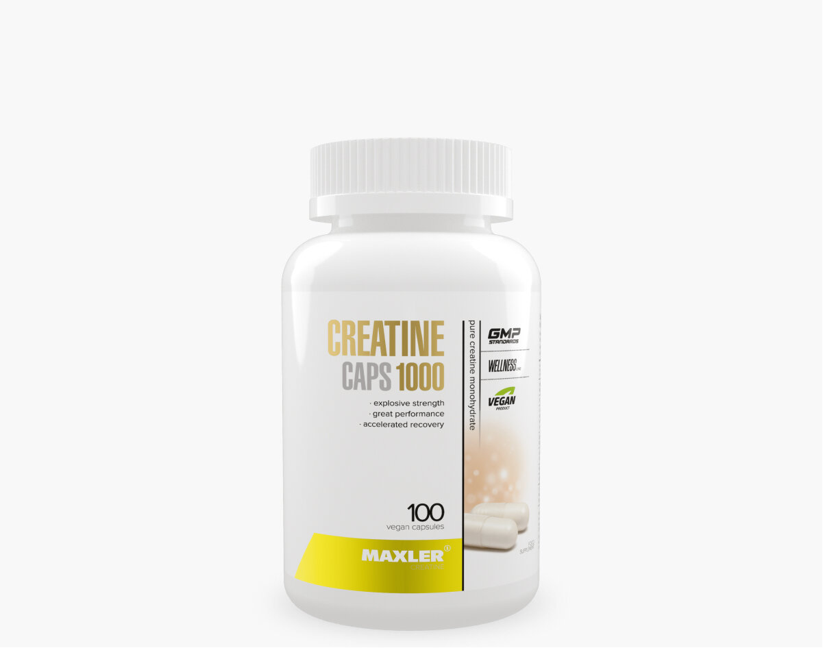 Креатин в капсулах Maxler Creatine Caps 1000 100 шт
