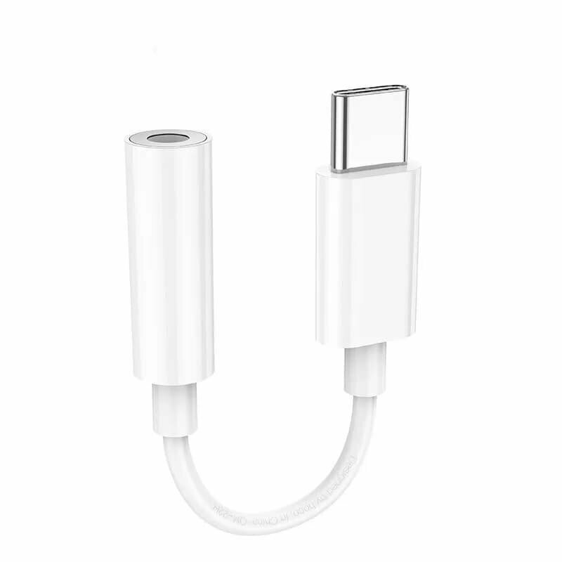 Аудио адаптер переходник для наушников с Type-C USB-C на Jack 3.5 белый