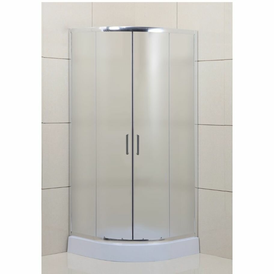 Душевой уголок BelBagno UNO-195-R-2-90-P-Cr хром, стекло рифленое 5 мм (900х1950х900)