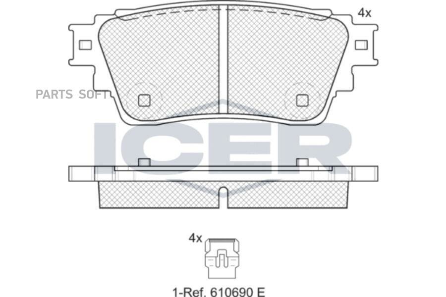 ICER 182357 Колодки торм. дисковые ()