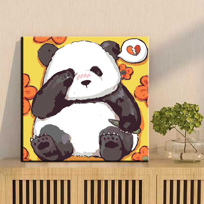 Картина по номерам, панда, 20*20